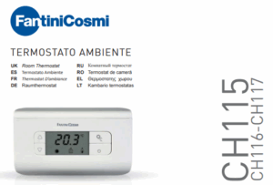 Manuale Fantini Cosmi CH115 – CH116 – CH117 PDF - Manuali d'Uso in Italiano