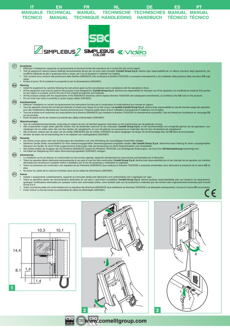 Manuale Comelit Genius 5801 - 5802 PDF - Manuali d'Uso in Italiano